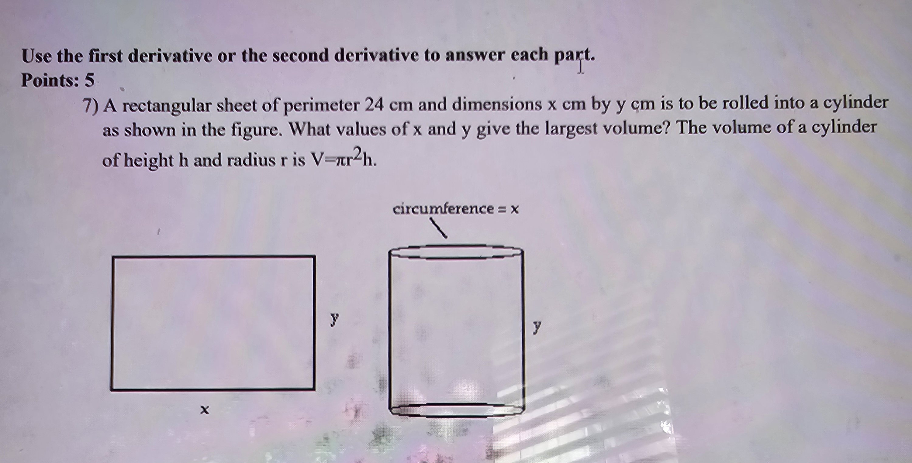 Use the first derivative or the second derivative to | Chegg.com
