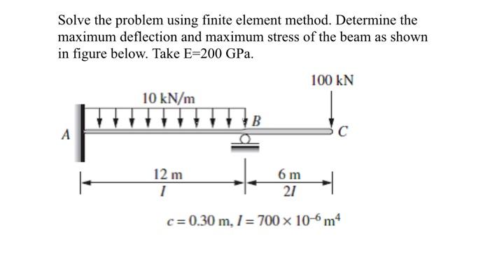 Solve the problem using finite element method. | Chegg.com