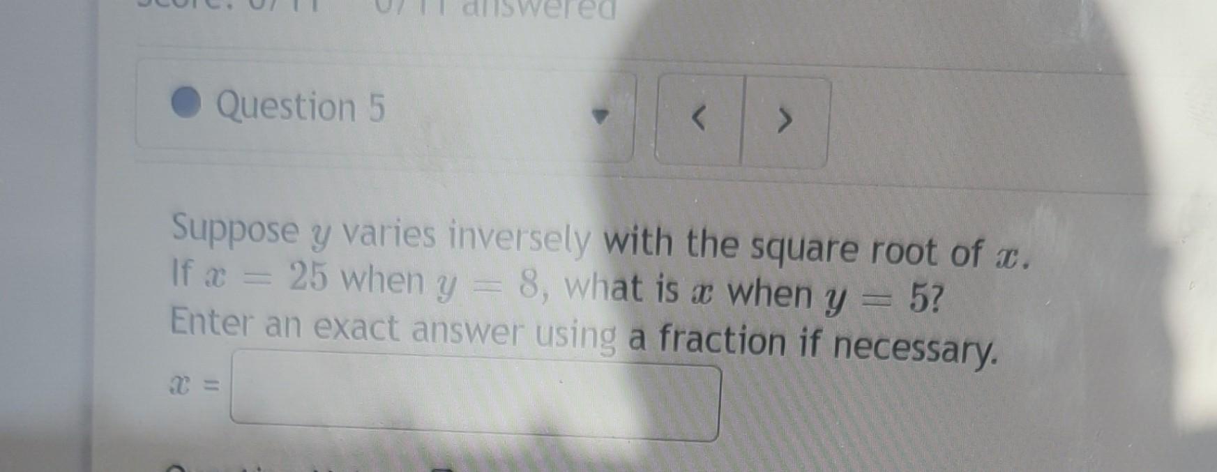 Solved Suppose y varies inversely with the square root of x. | Chegg.com