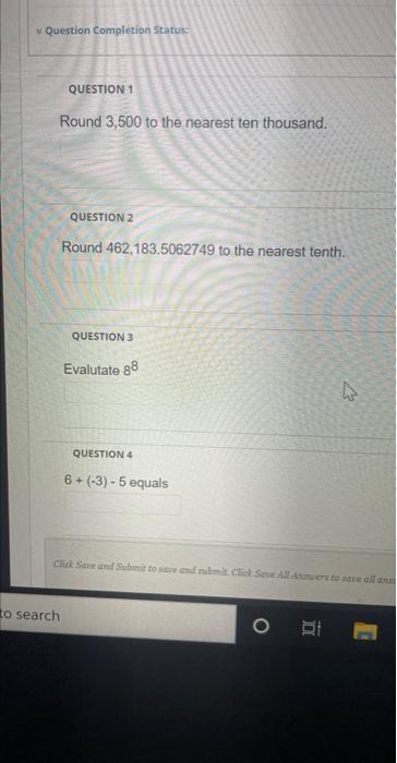 Solved QUESTION1 Round 3,500 to the nearest ten thousand. | Chegg.com