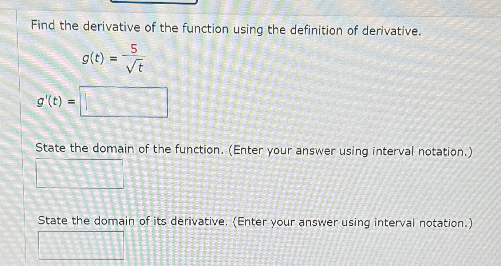 Solved Find the derivative of the function using the | Chegg.com