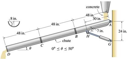 The chute of a concrete truck for delivering wet | Chegg.com
