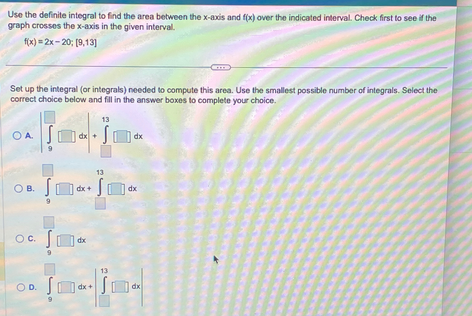 Solved Use the definite integral to find the area between | Chegg.com