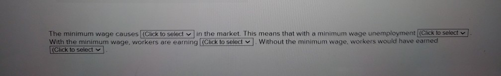 Solved Graphically show the effects of an effective minimum | Chegg.com