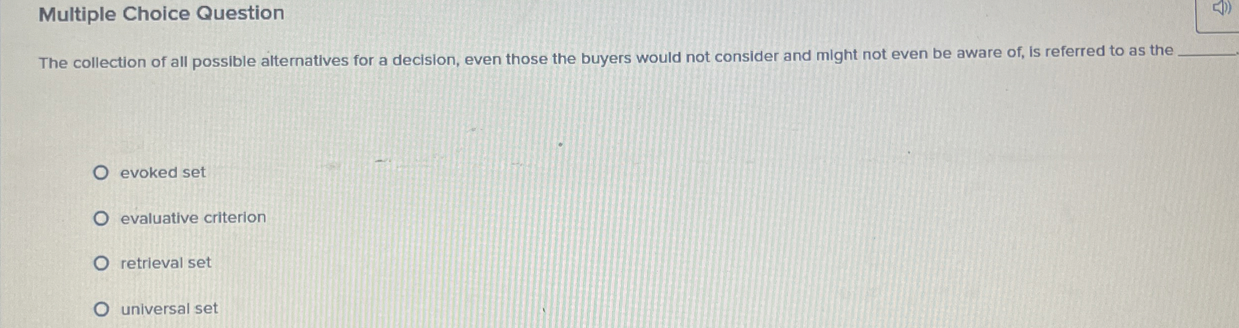 Solved Multiple Choice QuestionThe collection of all | Chegg.com