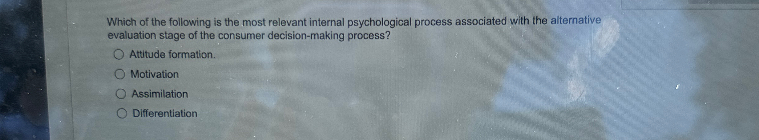 Solved Which of the following is the most relevant internal | Chegg.com