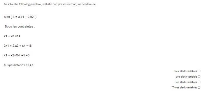 Solved To solve the following problem with the two phases | Chegg.com
