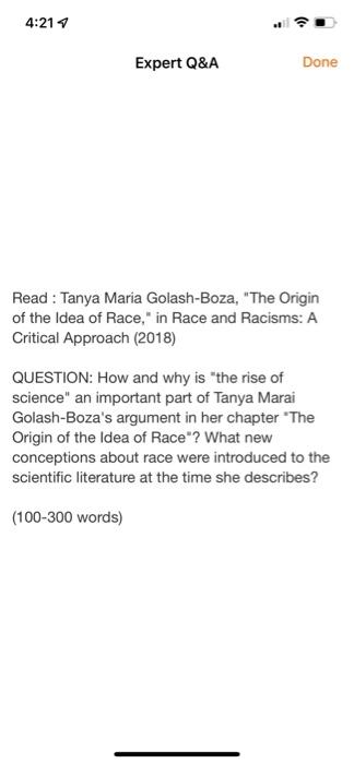 Read : Tanya Maria Golash-Boza, "The Origin of the | Chegg.com