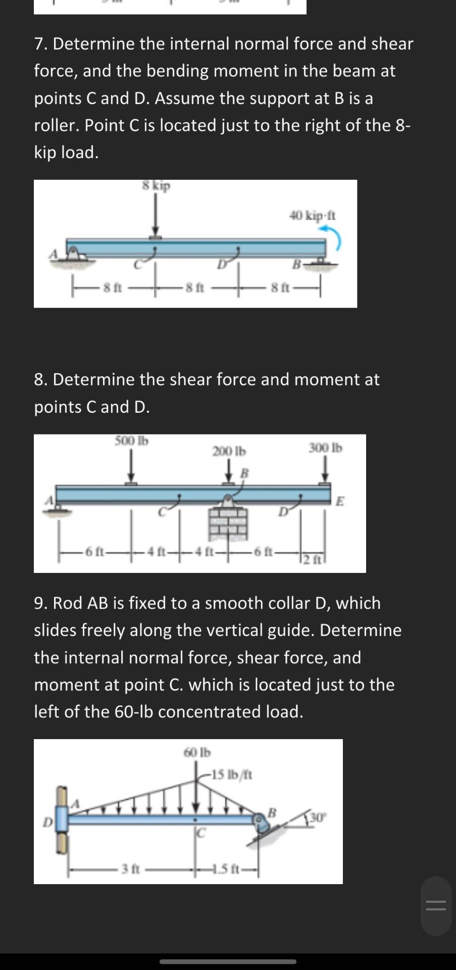 Solved Statics of Rigid Bodies Chapter 7: Internal Forces | Chegg.com