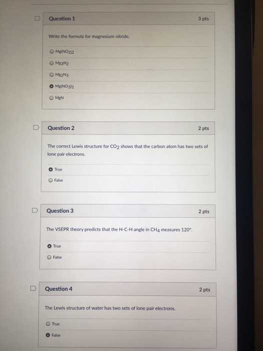 Solved Question 1 3 pts Write the formula for magnesium | Chegg.com