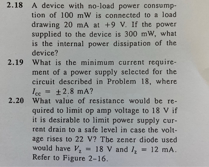 Solved 2.18 A device with no-load power consump- tion of 100 | Chegg.com