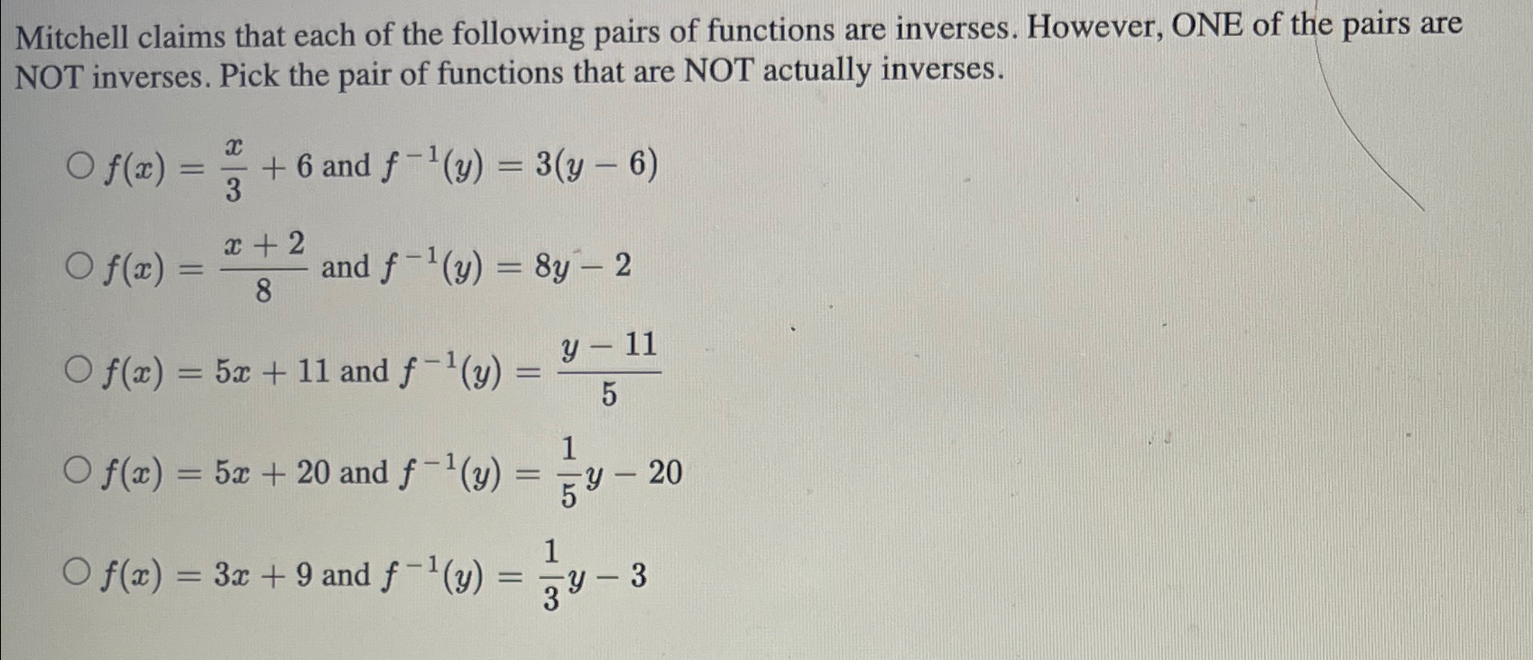 Solved Mitchell claims that each of the following pairs of | Chegg.com