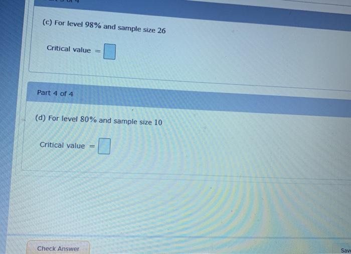 Solved 72 Section Carcie 11, 12 Find the critical value f/2 | Chegg.com