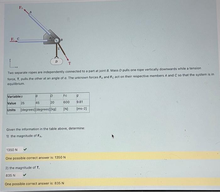 Solved Two separate ropes are independently connected to a | Chegg.com