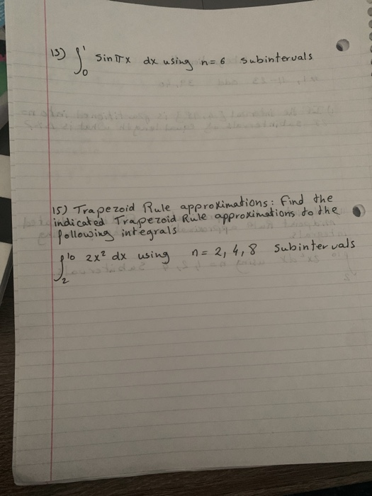 Solved itx dx using n= 6 subintervals. 115) Trapezoid Rule | Chegg.com