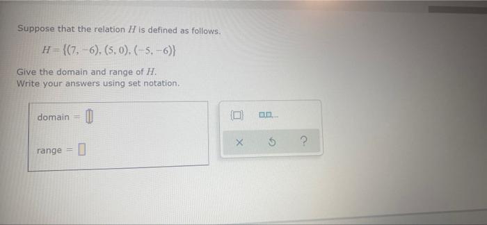 Solved Suppose that the relation H is defined as follows. | Chegg.com