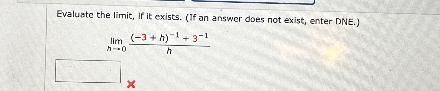 Solved Evaluate the limit, ﻿if it exists. (If an answer does | Chegg.com
