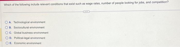 Solved Which of the following include relevant conditions | Chegg.com