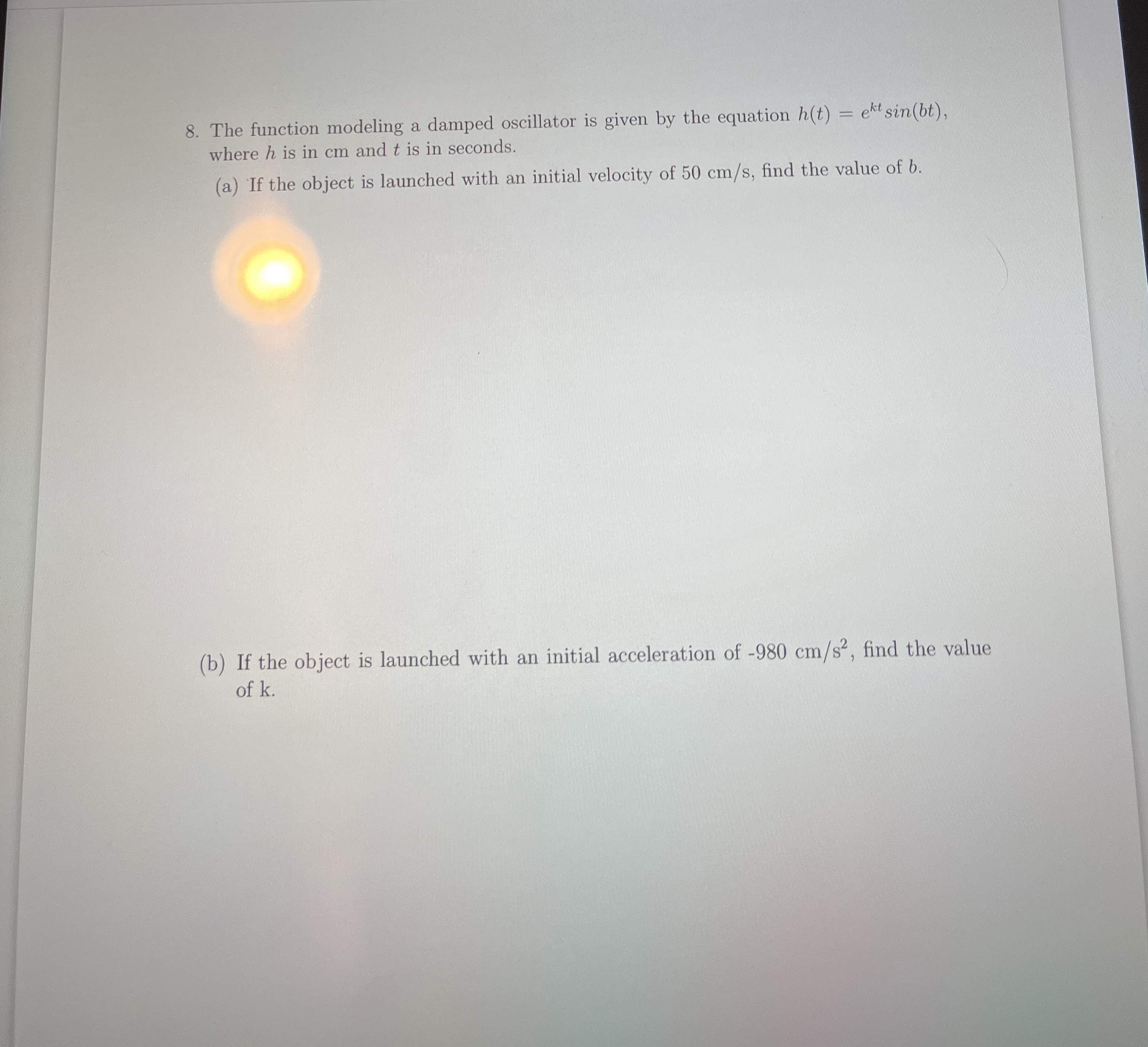 Solved The function modeling a damped oscillator is given by | Chegg.com