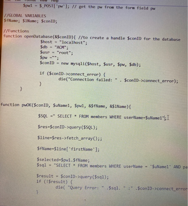 Solved need assistance on preventing sql injection attacks | Chegg.com