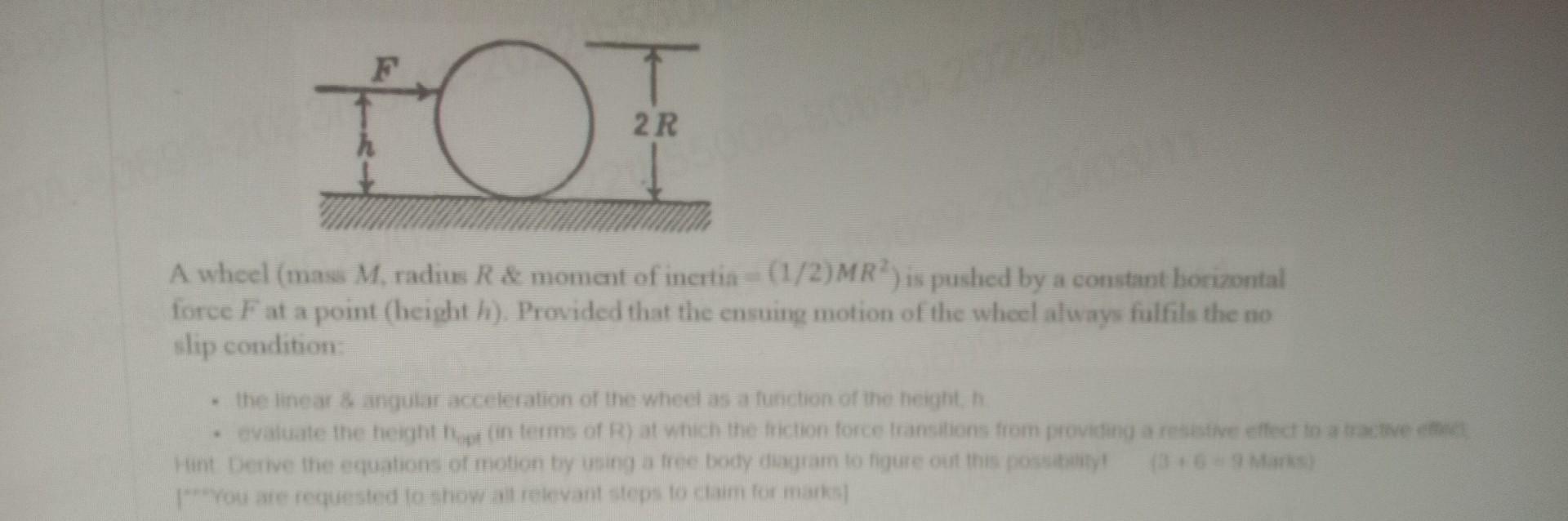 Solved urgent 1) the linear & angular acceleration | Chegg.com
