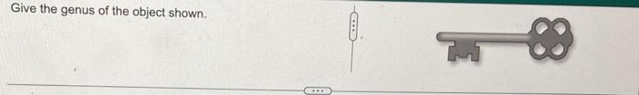 Solved Give the genus of the object shown. ... ㄱ 7개 88 | Chegg.com
