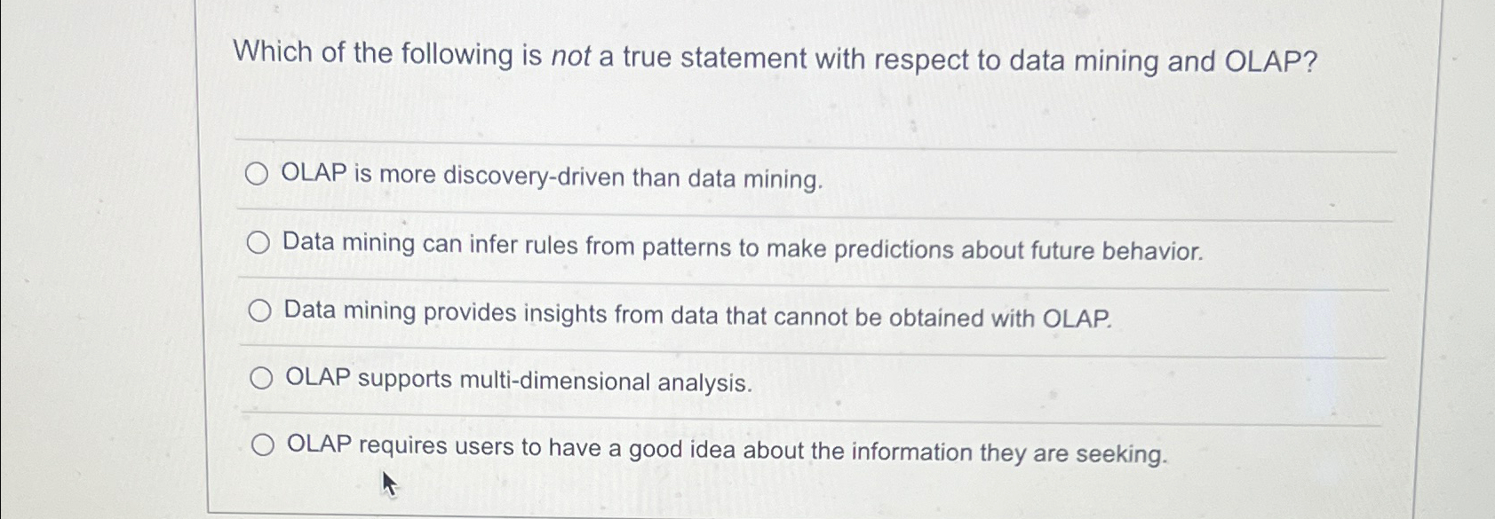 Solved Which of the following is not a true statement with | Chegg.com