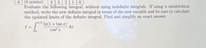 Solved Evaluate the following integral, without using | Chegg.com
