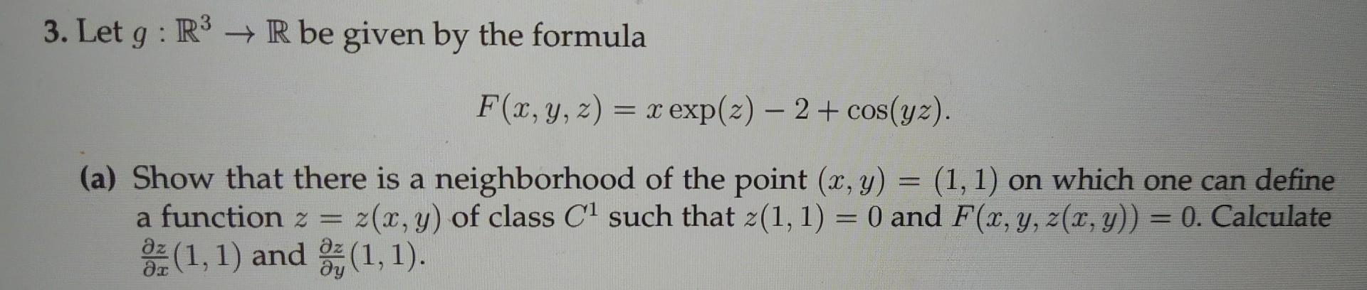 Solved 3. Let g:R3→R be given by the formula | Chegg.com