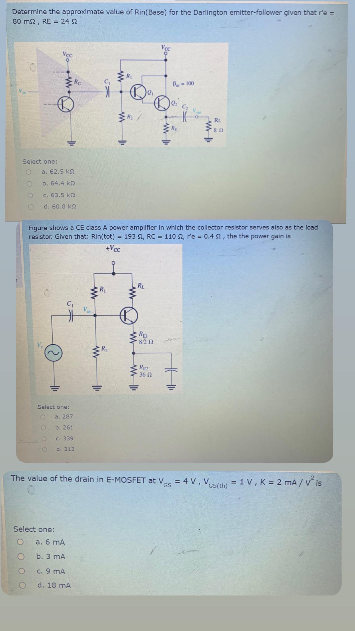 Solved Determine the approximate value of Rin(Base) ﻿for the | Chegg.com