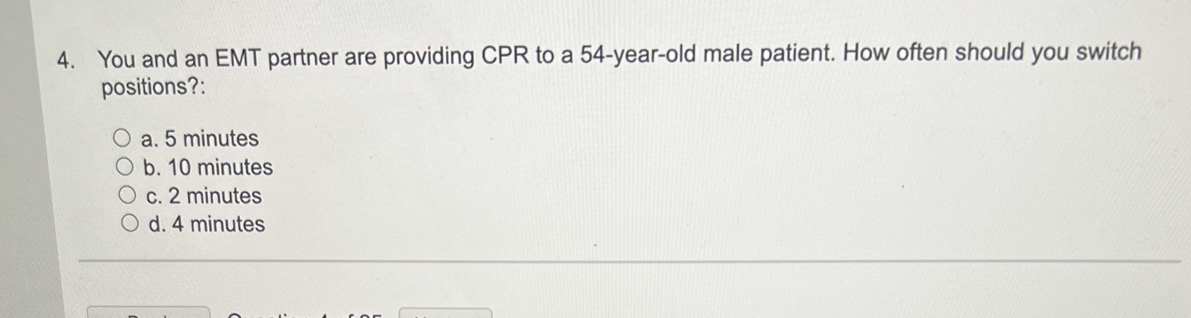Solved You and an EMT partner are providing CPR to a | Chegg.com