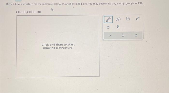 Solved Draw a Lewis structure for the molecule below, | Chegg.com