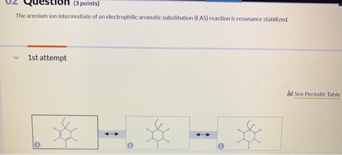 Solved on (3 points) The arenium ion intermediate of an | Chegg.com