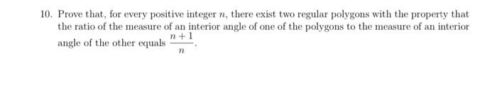 Solved 10. Prove that, for every positive integer n, there | Chegg.com