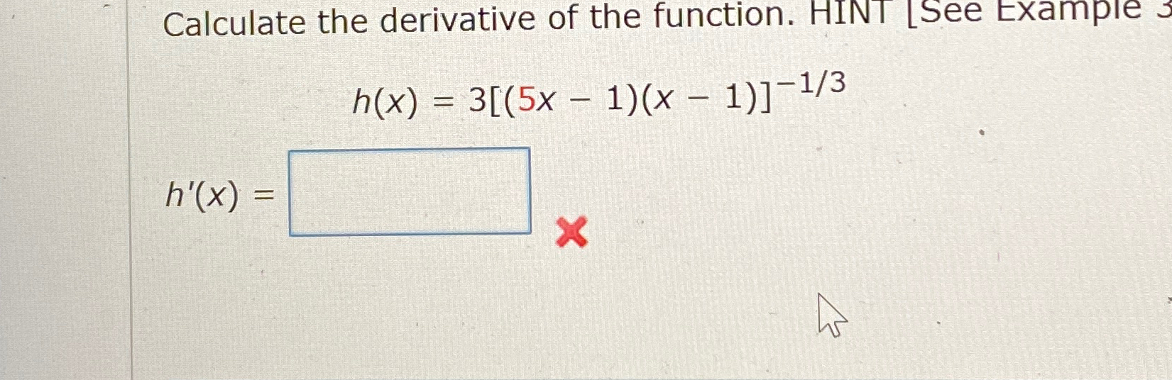 Solved Calculate the derivative of the function. HINT [See | Chegg.com