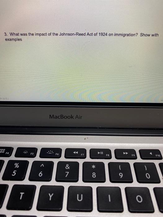 Solved 3. What was the impact of the Johnson-Reed Act of | Chegg.com
