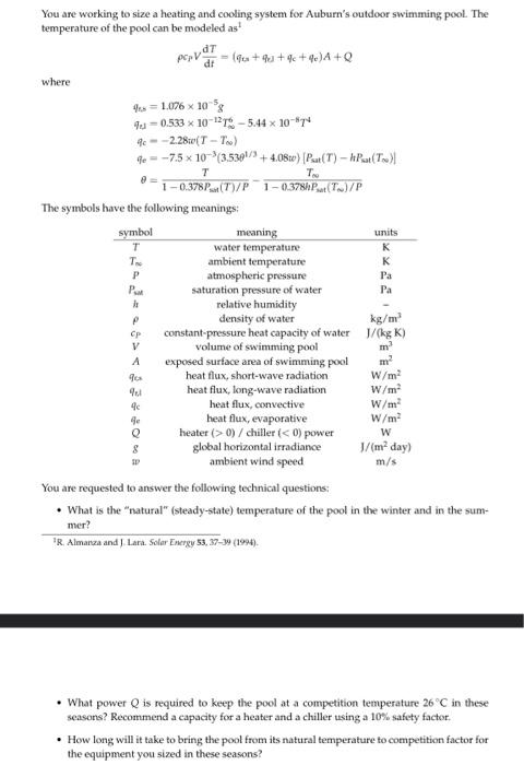 Solved You are working to size a heating and cooling system | Chegg.com