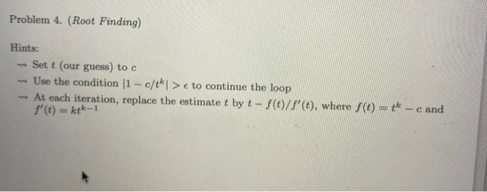 Solved Problem 4. (Root Finding) Write a program root.py (a | Chegg.com