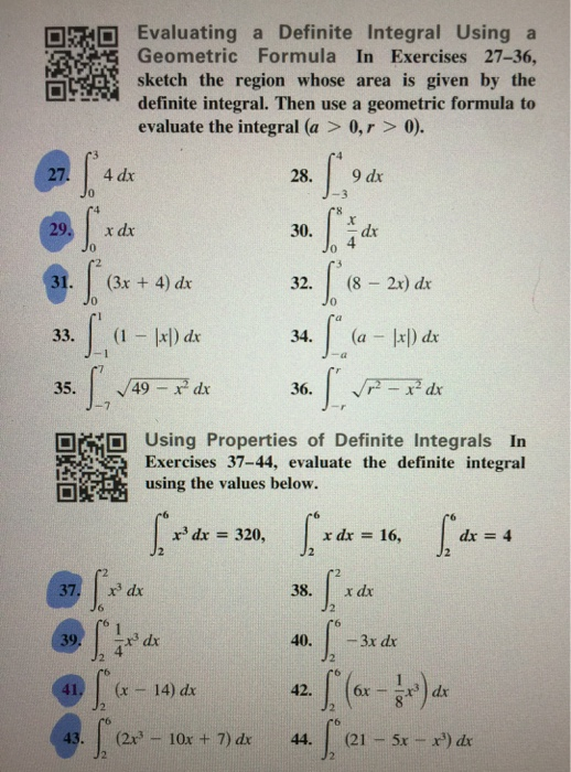 Solved Evaluating a Definite Integral Using a Geometric | Chegg.com