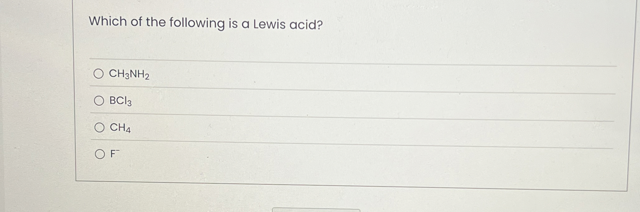 Solved Which of the following is a Lewis | Chegg.com