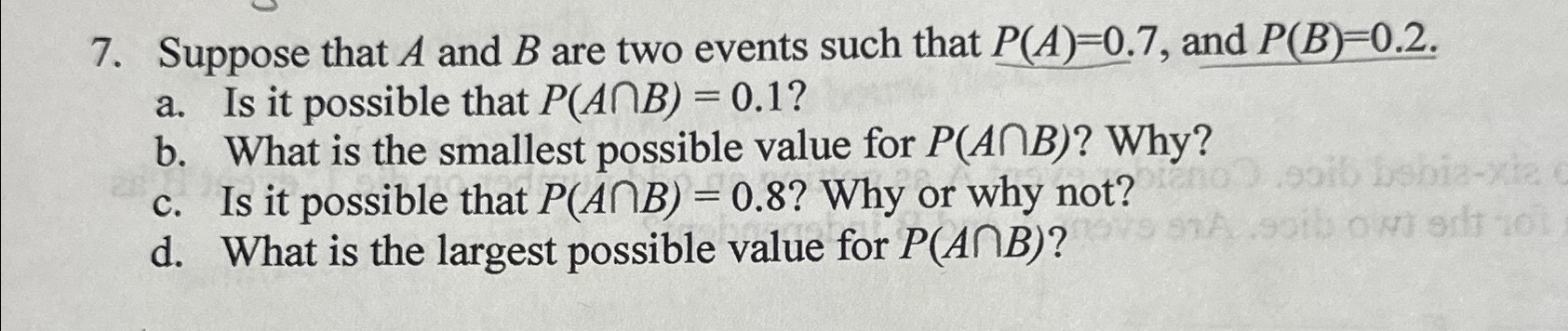 Solved Suppose that A and B ﻿are two events such that | Chegg.com