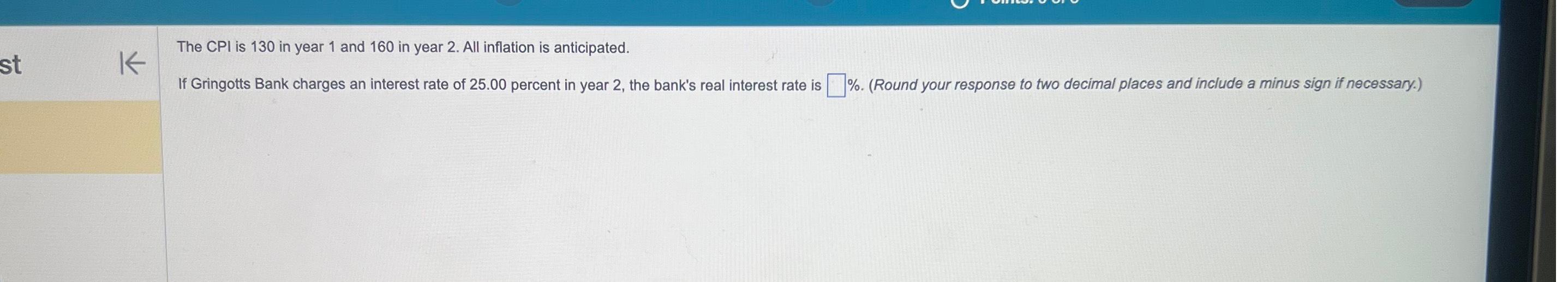 Solved The CPI is 130 ﻿in year 1 ﻿and 160 ﻿in year 2. ﻿All | Chegg.com
