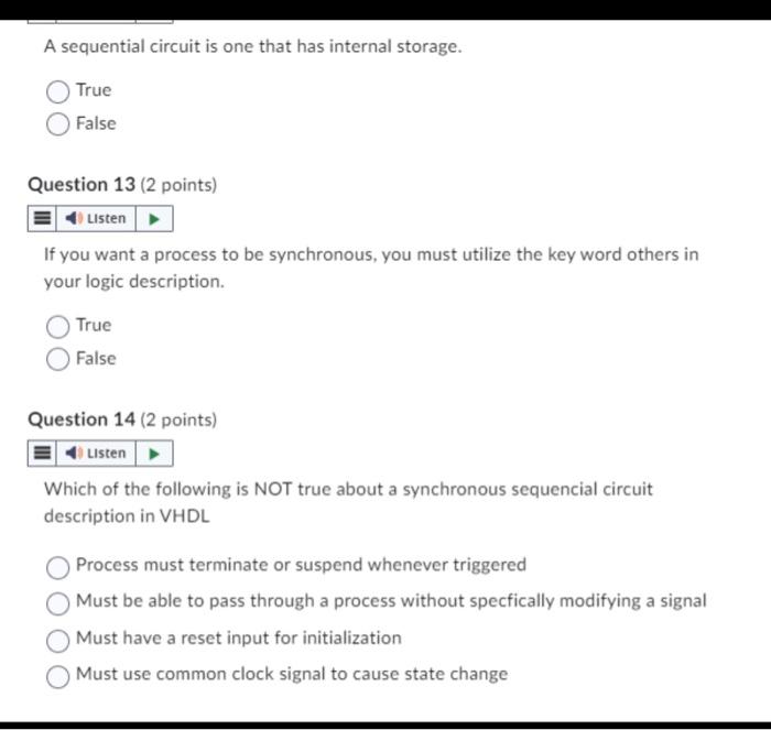 Solved A sequential circuit is one that has internal | Chegg.com