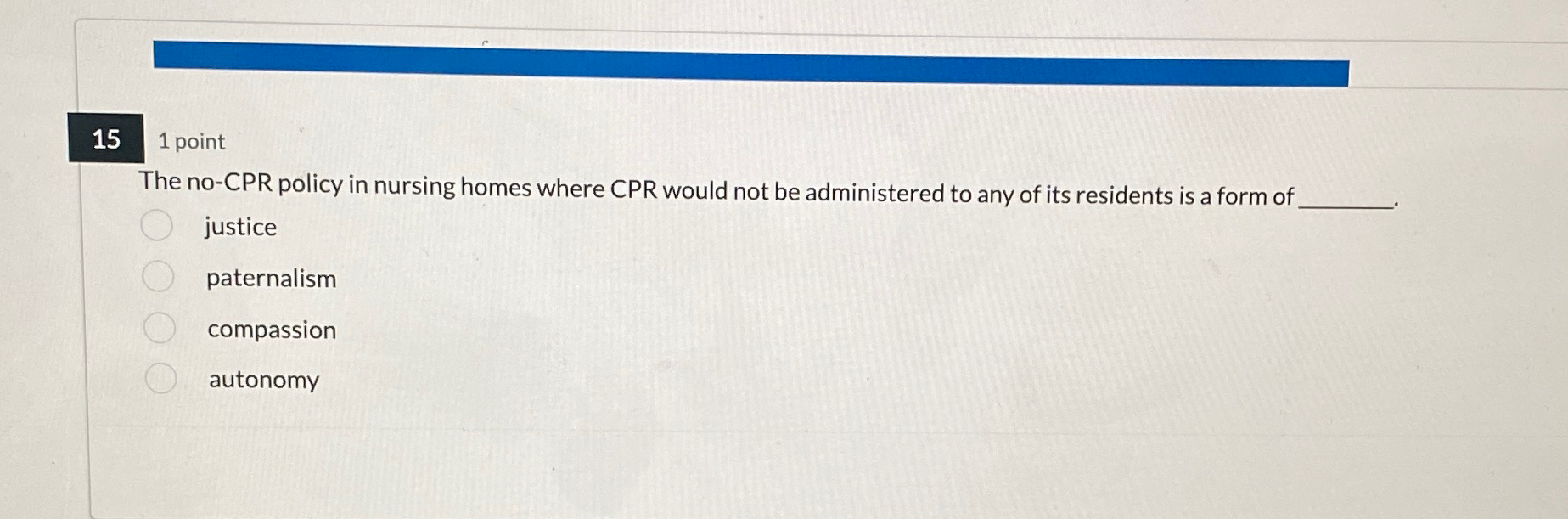 Solved 151 ﻿pointThe no-CPR policy in nursing homes where | Chegg.com