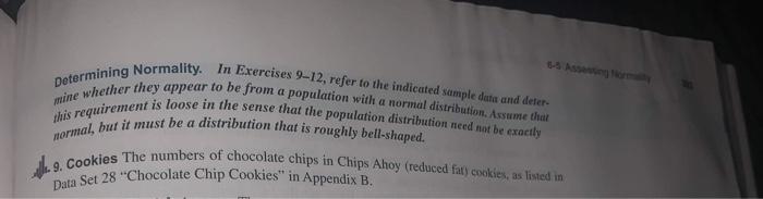 Solved Determining Normality. In Exercises 9-12, refer to | Chegg.com