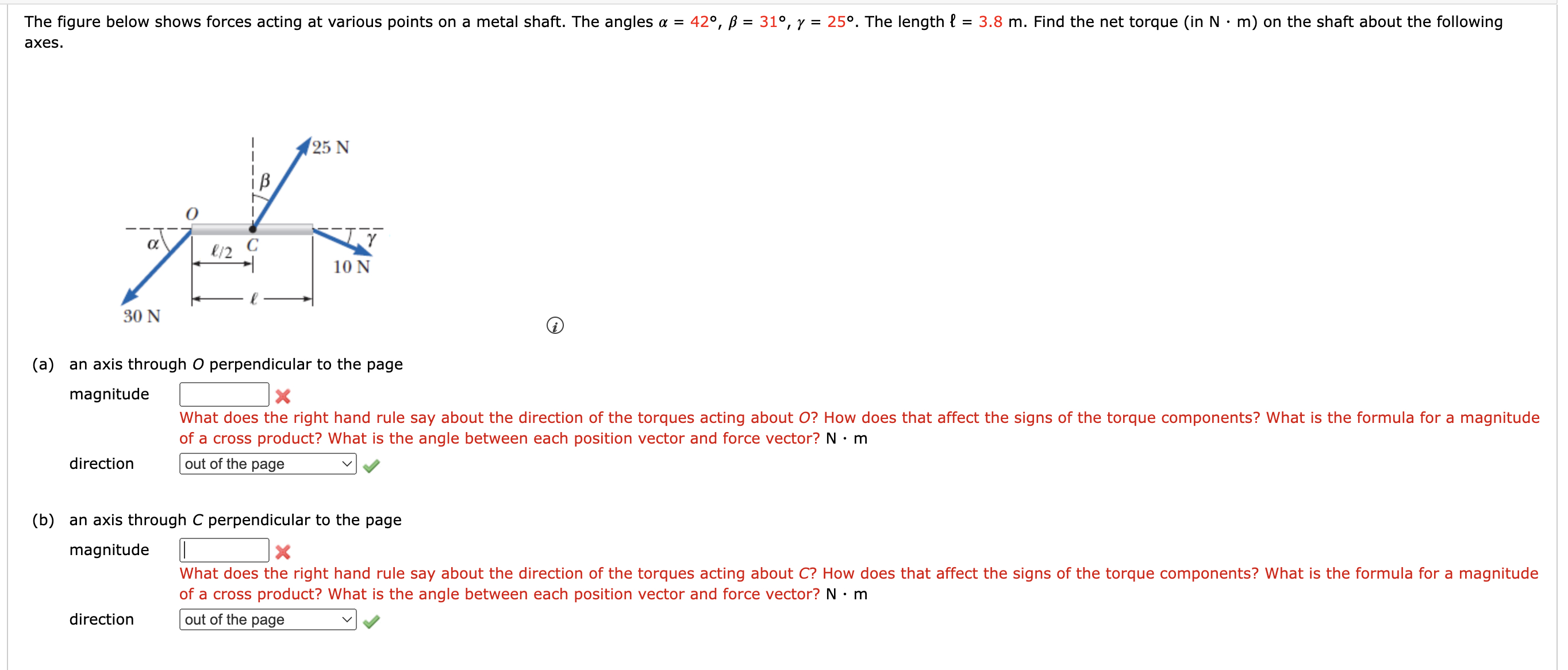 Solved axes.(i)(a) ﻿an axis through O ﻿perpendicular to the | Chegg.com