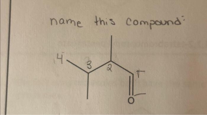 Solved name this compound: | Chegg.com