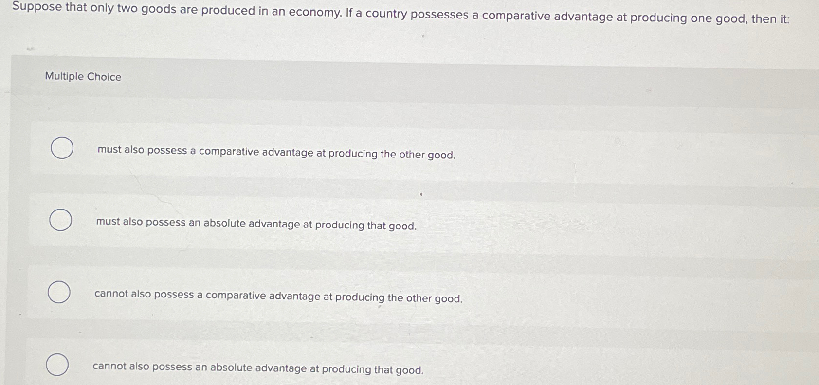 Solved Suppose that only two goods are produced in an | Chegg.com
