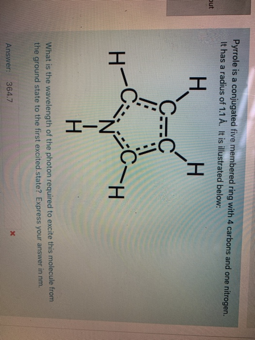 Pyrrole is a conjugated five membered ring with 4 | Chegg.com