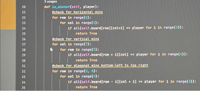Solved i created it to where if you use play_game you can | Chegg.com